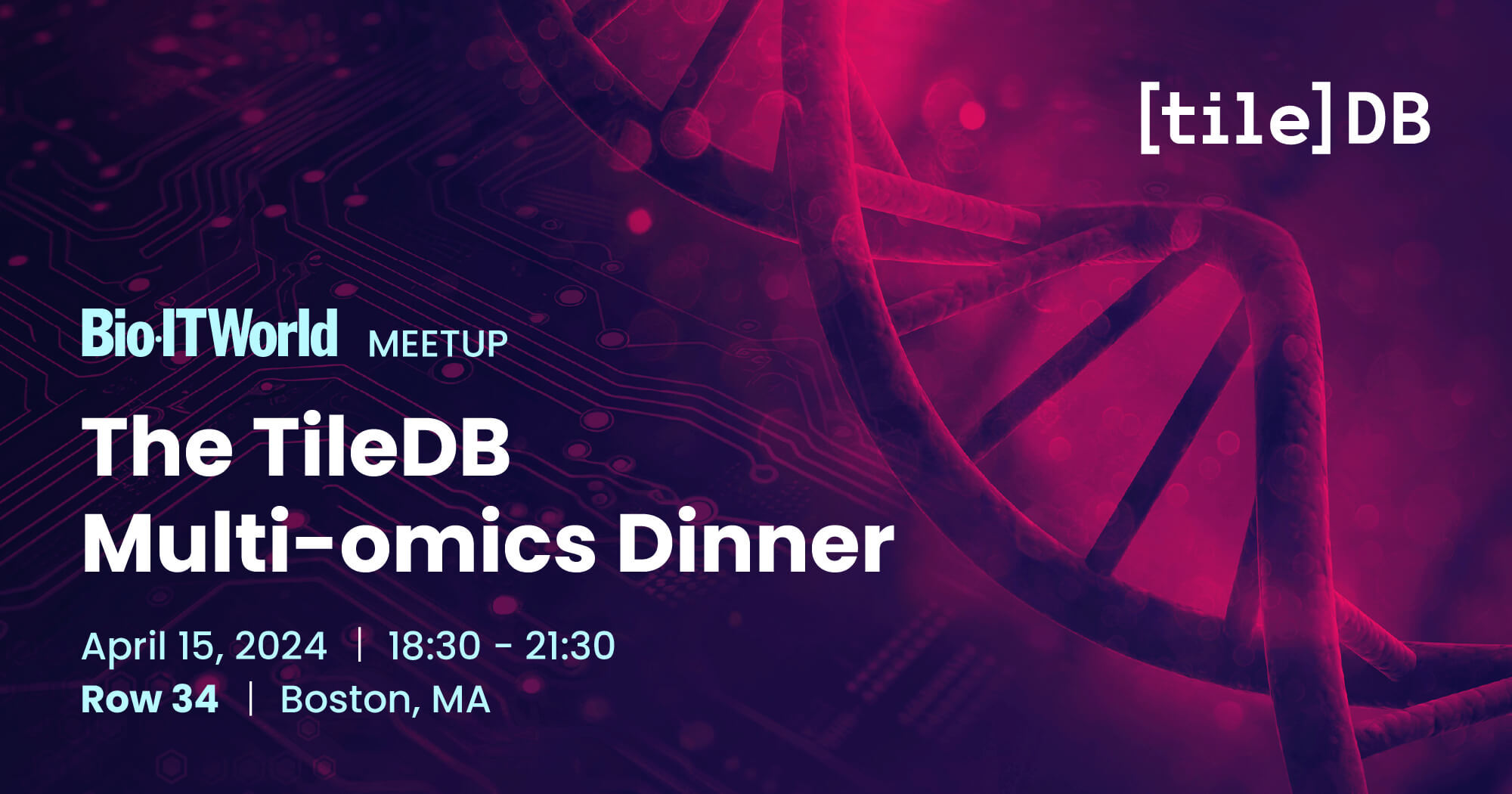 RSVP for Multi-omics Dinner 2024 - TileDB Events